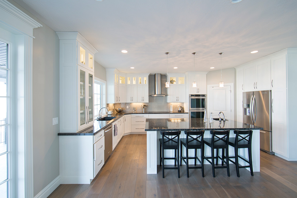 alpine-custom-home-white-kitchen-stainless-steel-appliances | Save ...